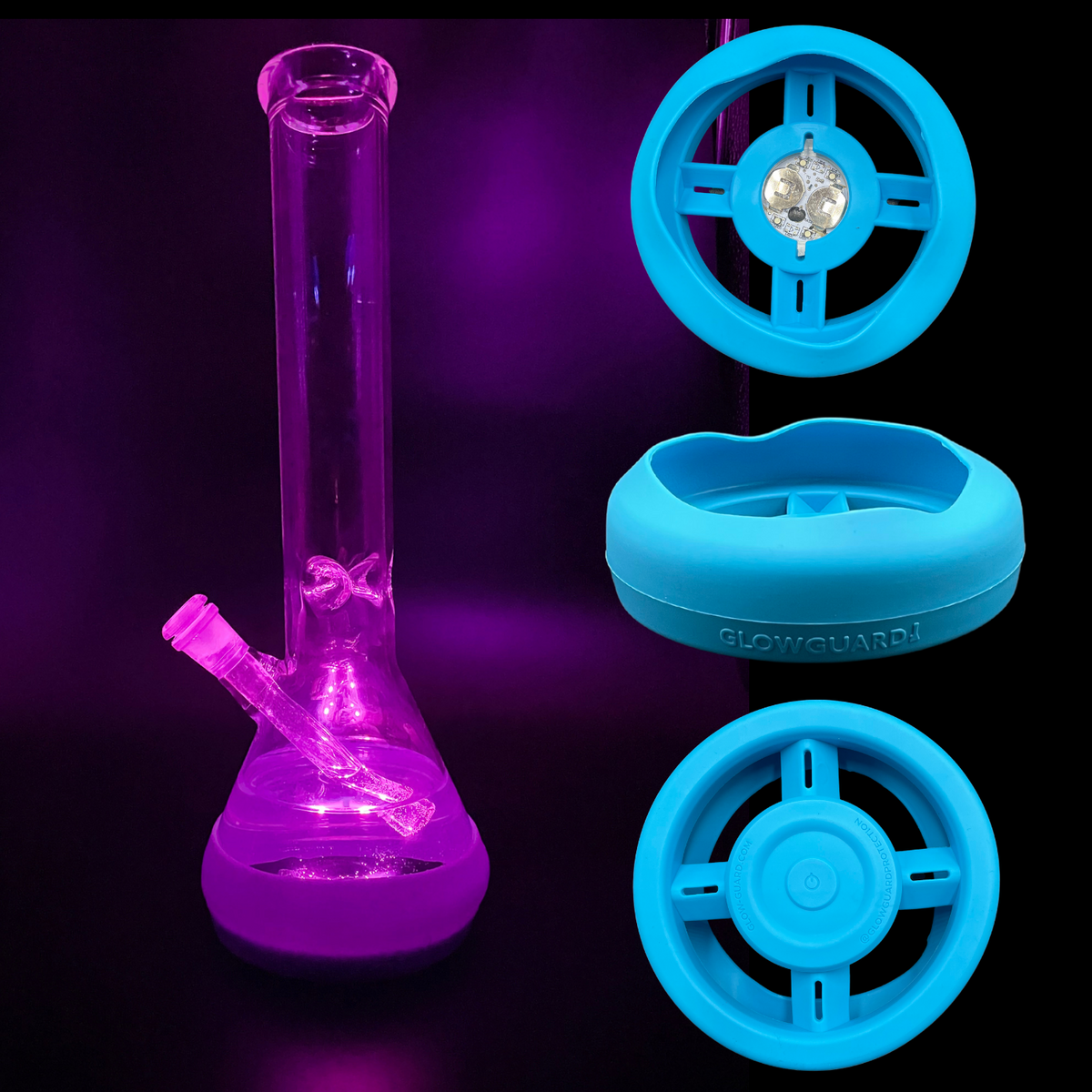 Silicone Base Bumper 4.25in-6in Straight Tube + Beaker | Glow Guard ...