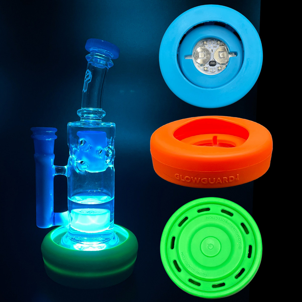 Glass Bong Base Bumper 3in-4.25in Straight Tube-Beaker | Glow Guard ...